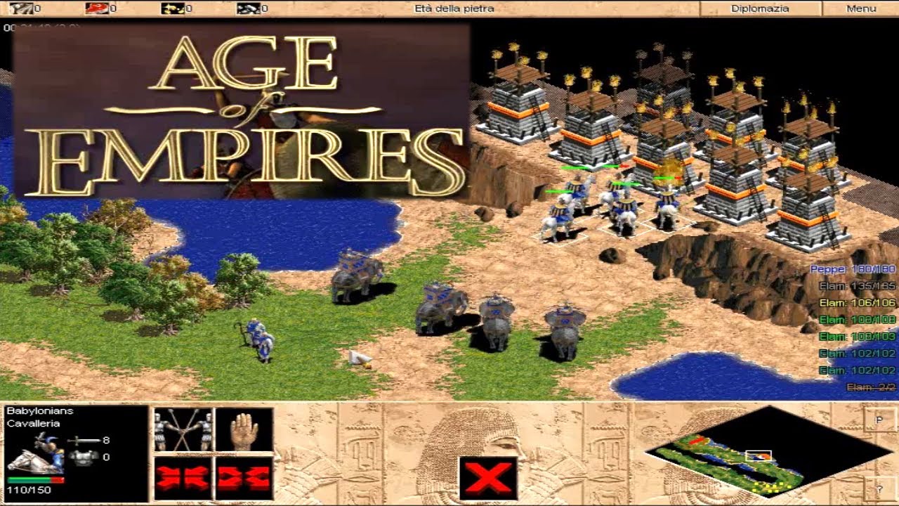 Age of Empires 1 - Campagna - Grande Caccia - PC Game - Gameplay 1997 ...