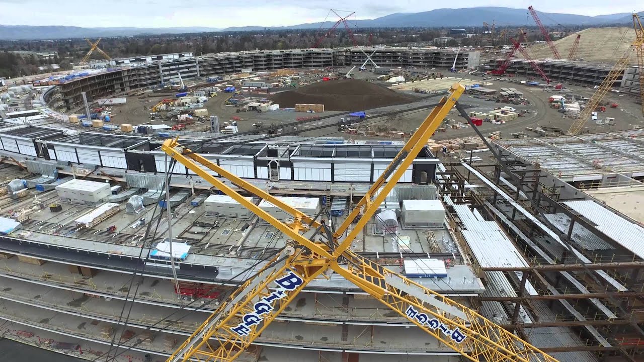 Apple Campus 2 December Construction Update in 4k - 12-20-15 - YouTube