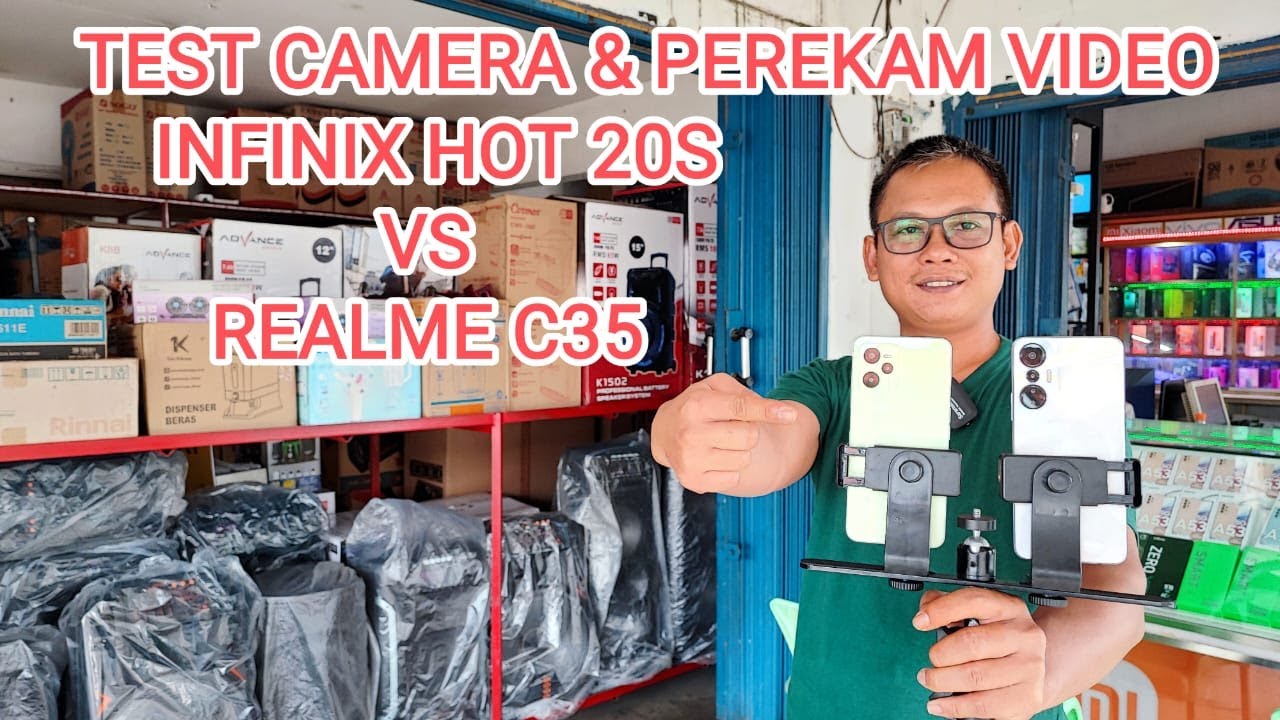 TES KAMERA INFINIX HOT 20S VS REALME C35 - YouTube