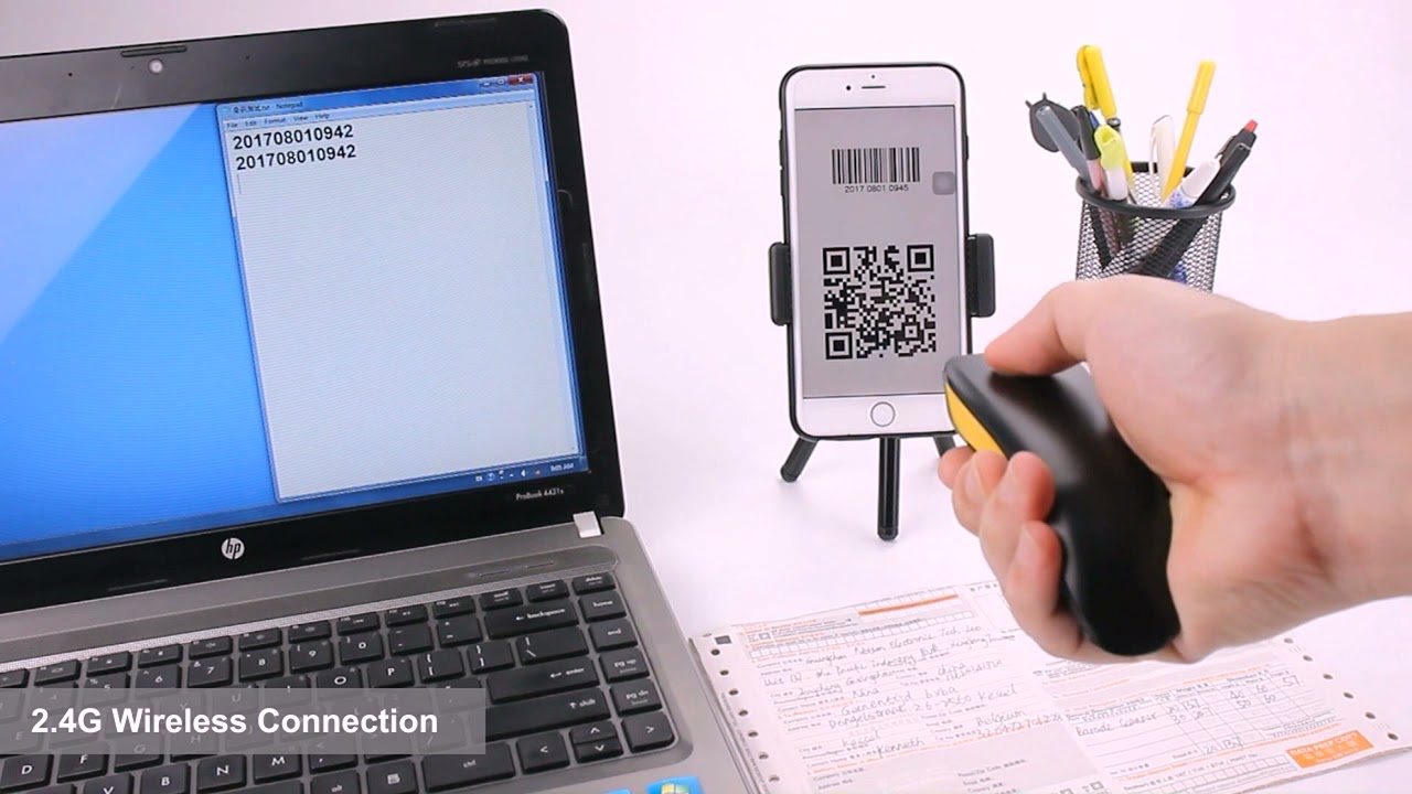 NETUM QR Code Scanner | Mini Barcode Scanner | wife Compatible, Small ...