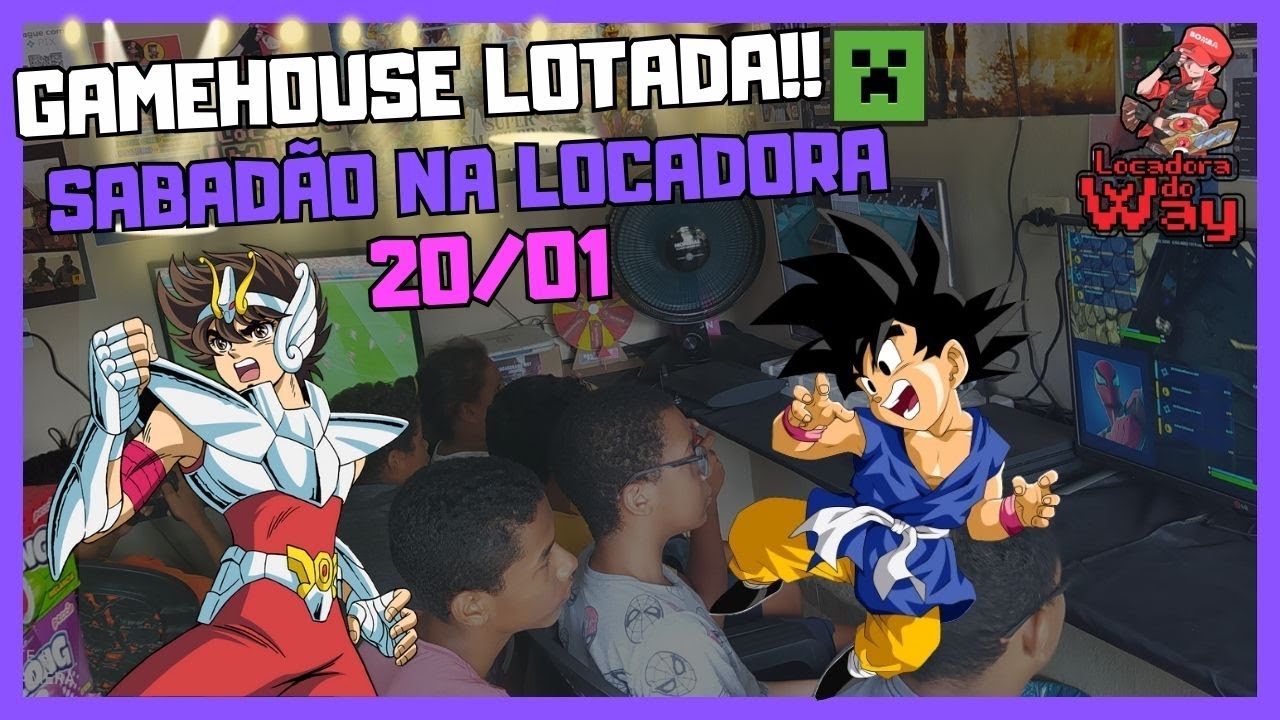 GAMEHOUSE LOTADA / SABADÃO NA LOCADORA !! GALERA SE DIVERTINDO ...