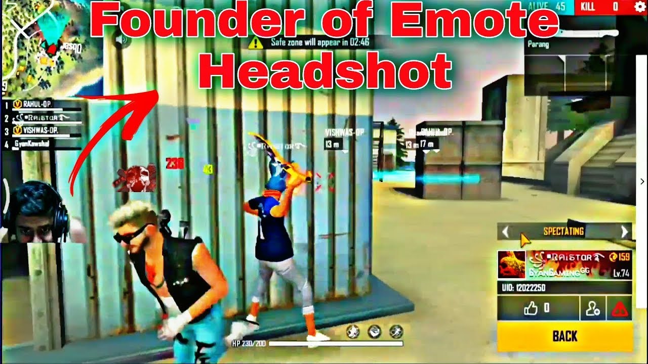 Raistar Invented Emote Headshot in India⚡Proof - YouTube