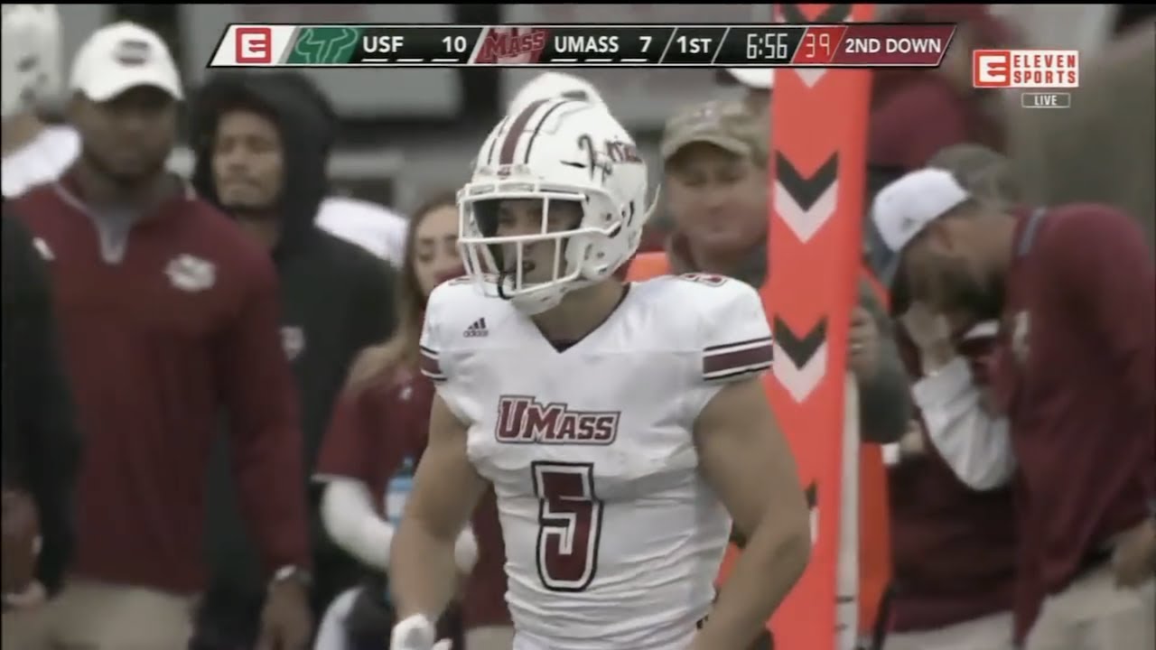 Andy Isabella (UMass WR #5) Vs. USF 2018 - YouTube