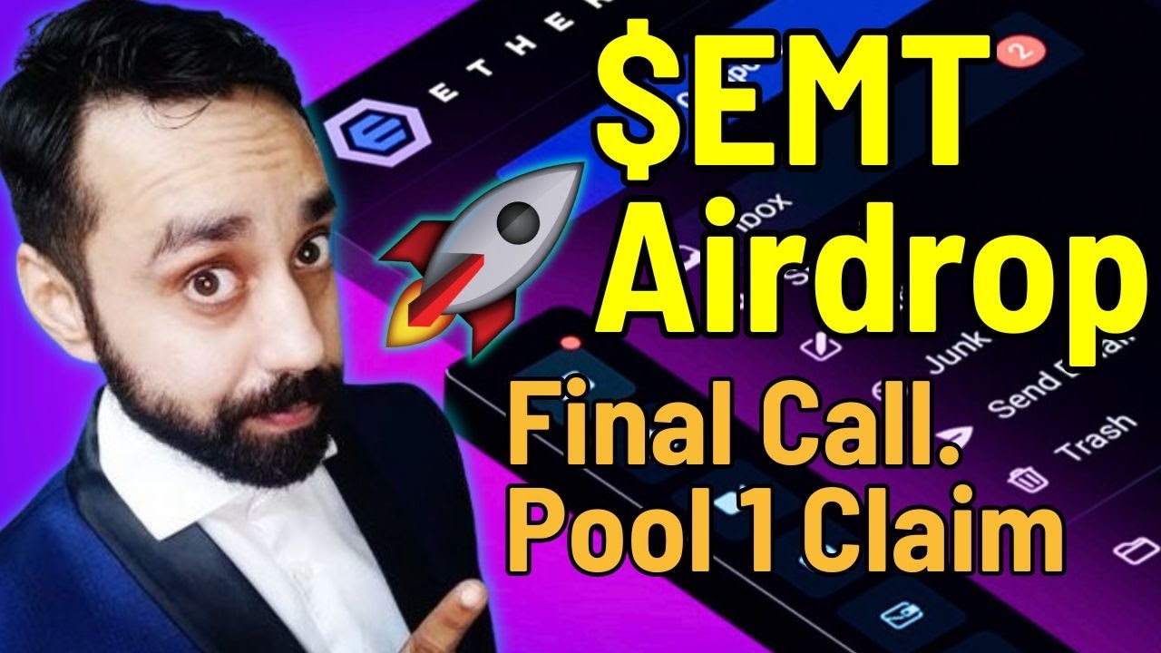 Claim Ethermail Airdrop Pool 1 reward. Get EMT coin for free. Limited Time - YouTube