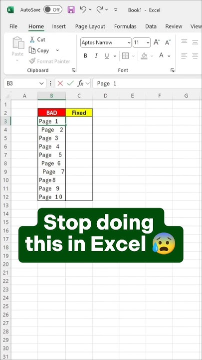 Excel trick! - YouTube