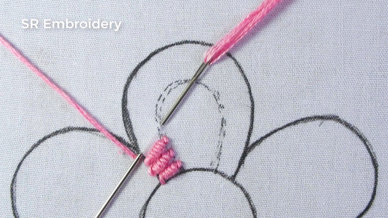 Hand Embroidery Bullion Stitch Amazing Flower Design Idea With Easy ...