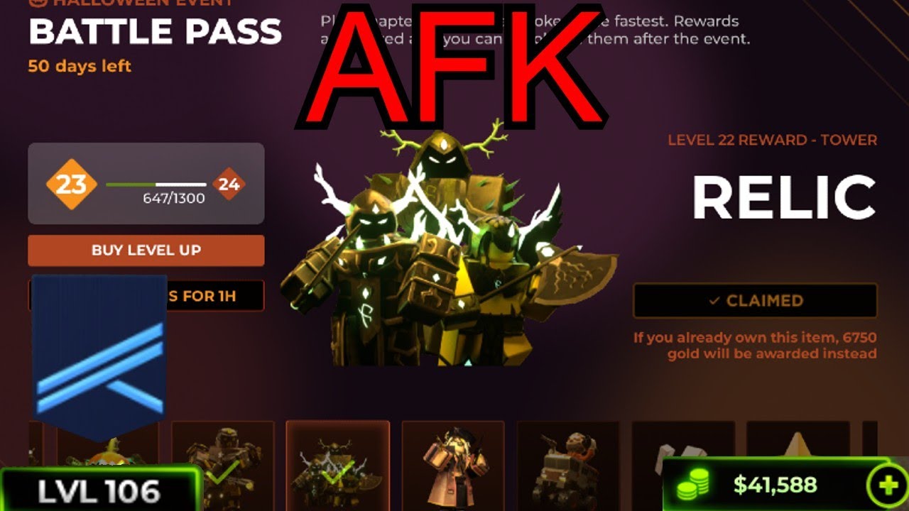 How to AFK grind 50k+ Gold and 20k+ Battlepass XP Everyday || TDX - YouTube