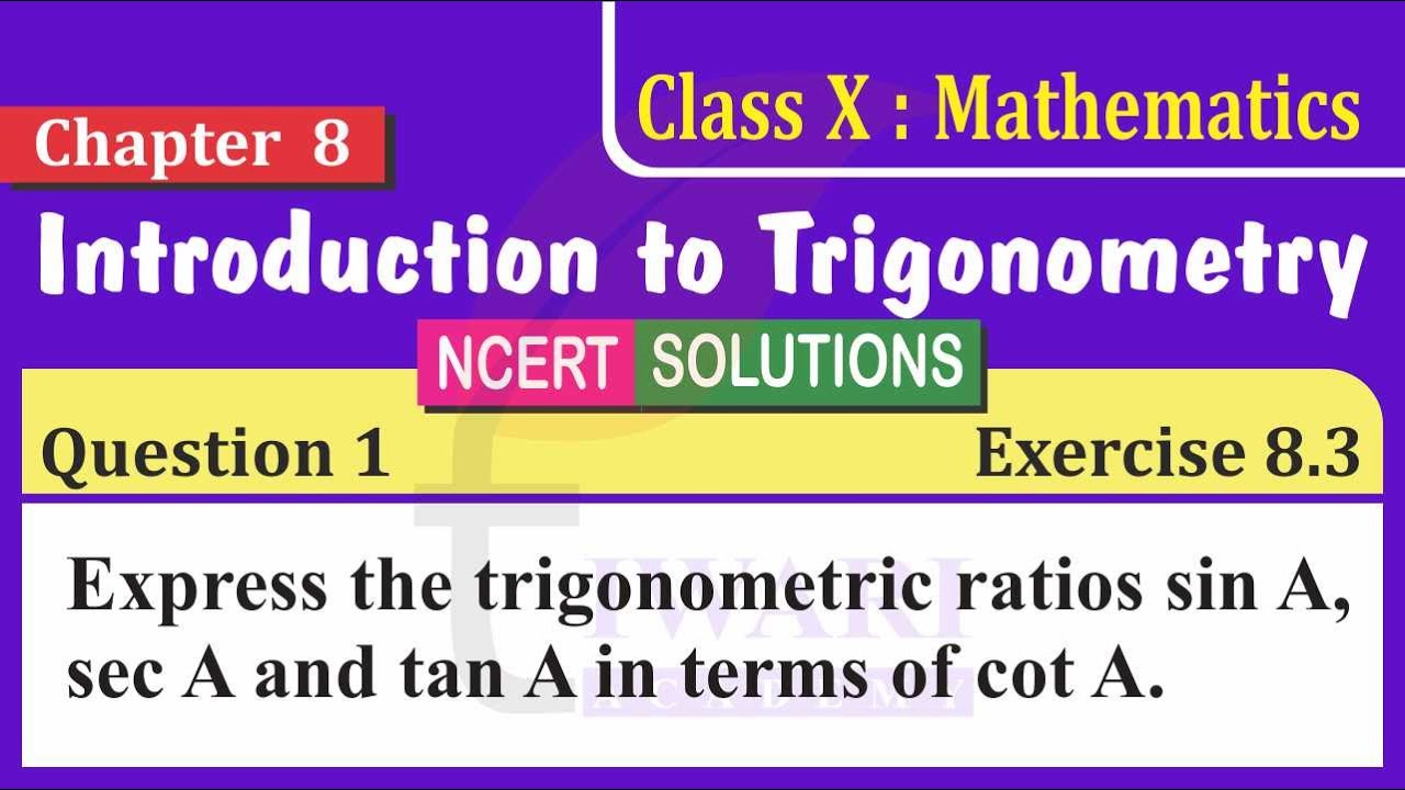 NCERT Solutions for Class 10 Maths Chapter 8 Exercise 8.3 Question 1 ...