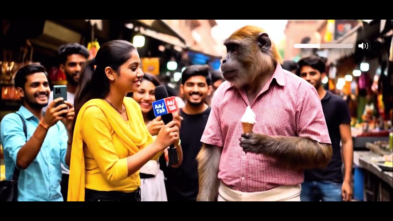 Veo 3: Bandar Ka Swag Interview 😂 | Reporter Shocked!” - YouTube