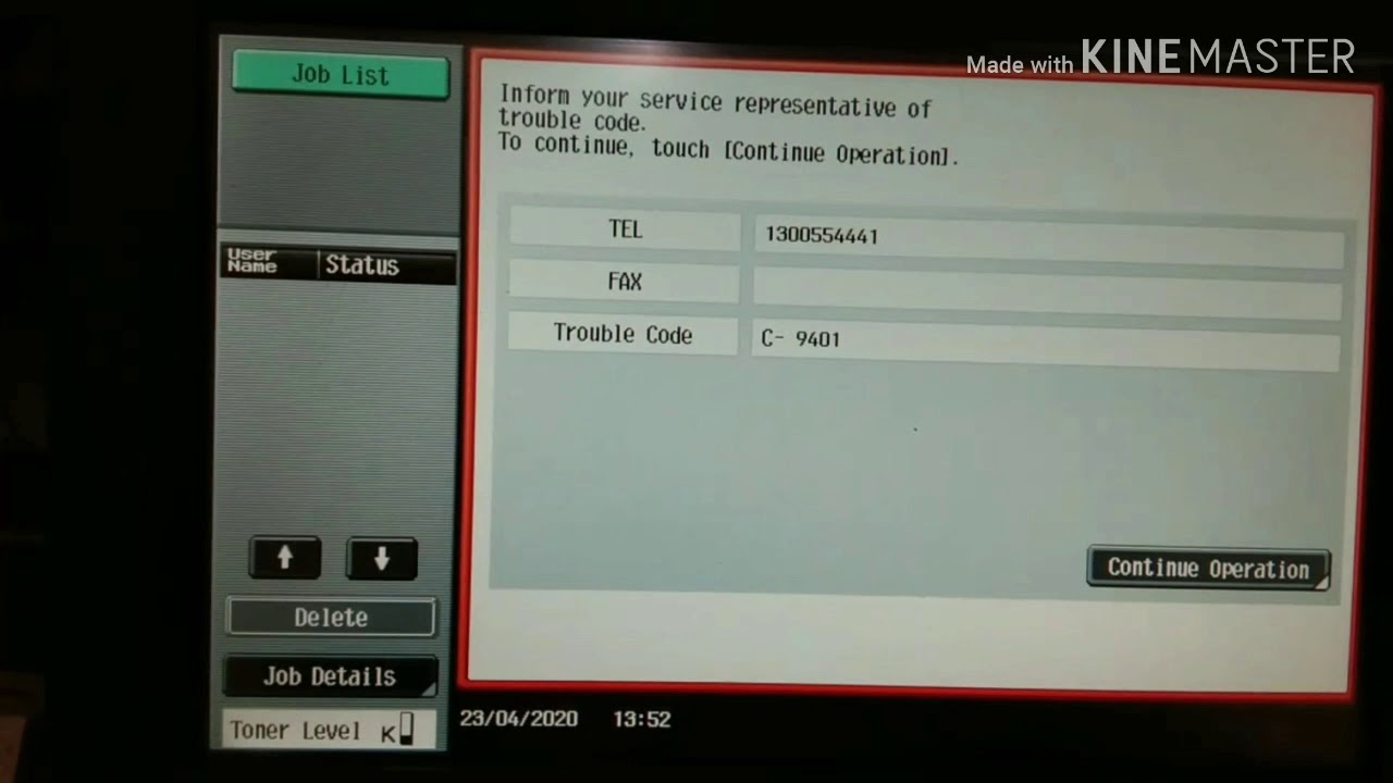 Error C 9401 BIZHUB 283 423 YouTube error-c-9401-bizhub-283-423-youtube