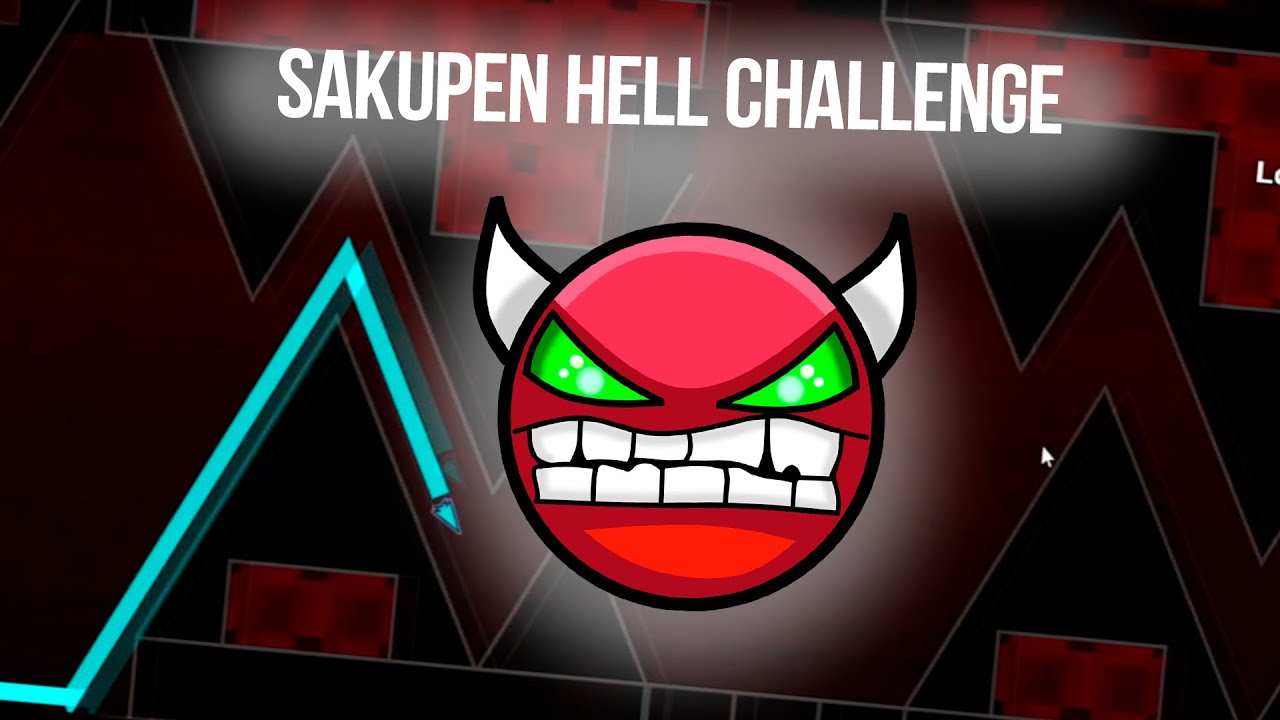 SAKUPEN HELL CHALLENGE - ПРОЙДЕН I Geometry Dash - YouTube