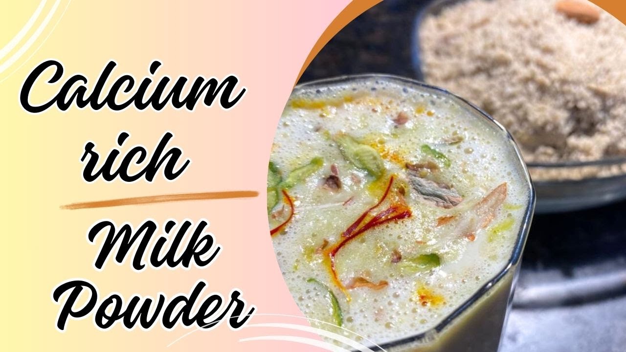 One glass milk full of calcium || Homemade Calcium Drink Milk Powder ...