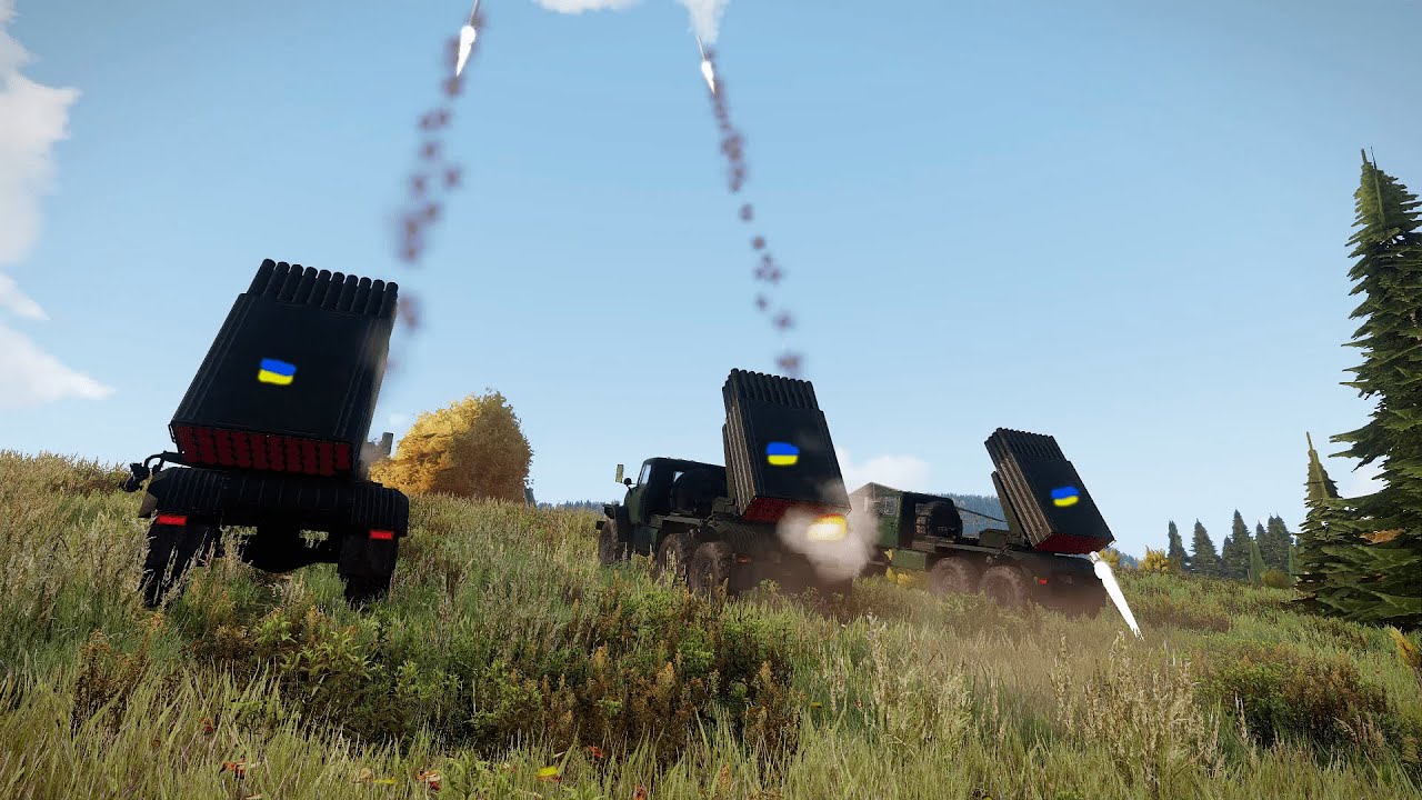Ukrainian Multiple Rocket Launcher Missiles Destroyed Russian Convoy ...
