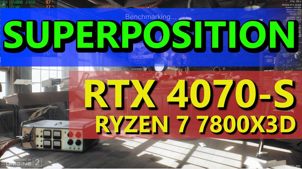 UNIGINE SUPERPOSITION | RTX 4070 SUPER | RYZEN 7 7800X3D | SCORE 35866 ...