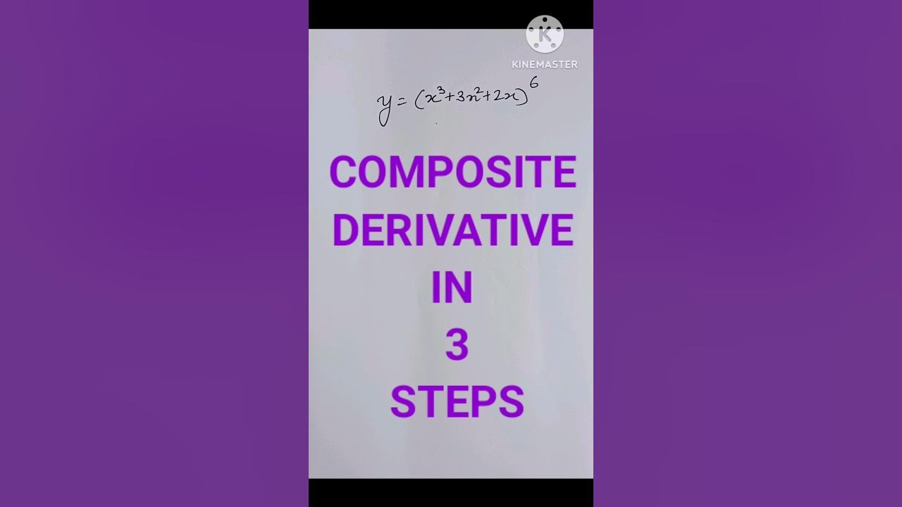 Derivative of composite function in 3 steps #maths #calculus # ...