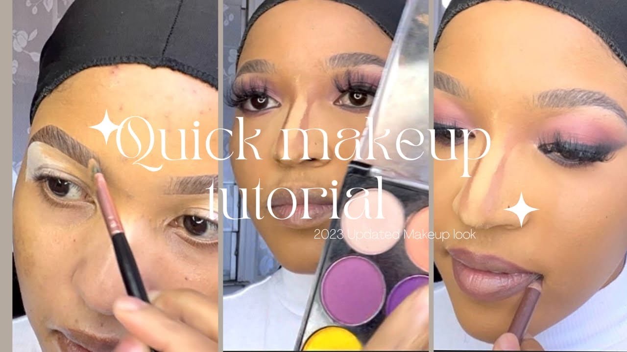 Natural Hairstyle and Quick makeup tutorial - YouTube