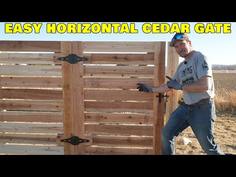How To Build A Horizontal Cedar Gate IN PLACE (No Hanging!)