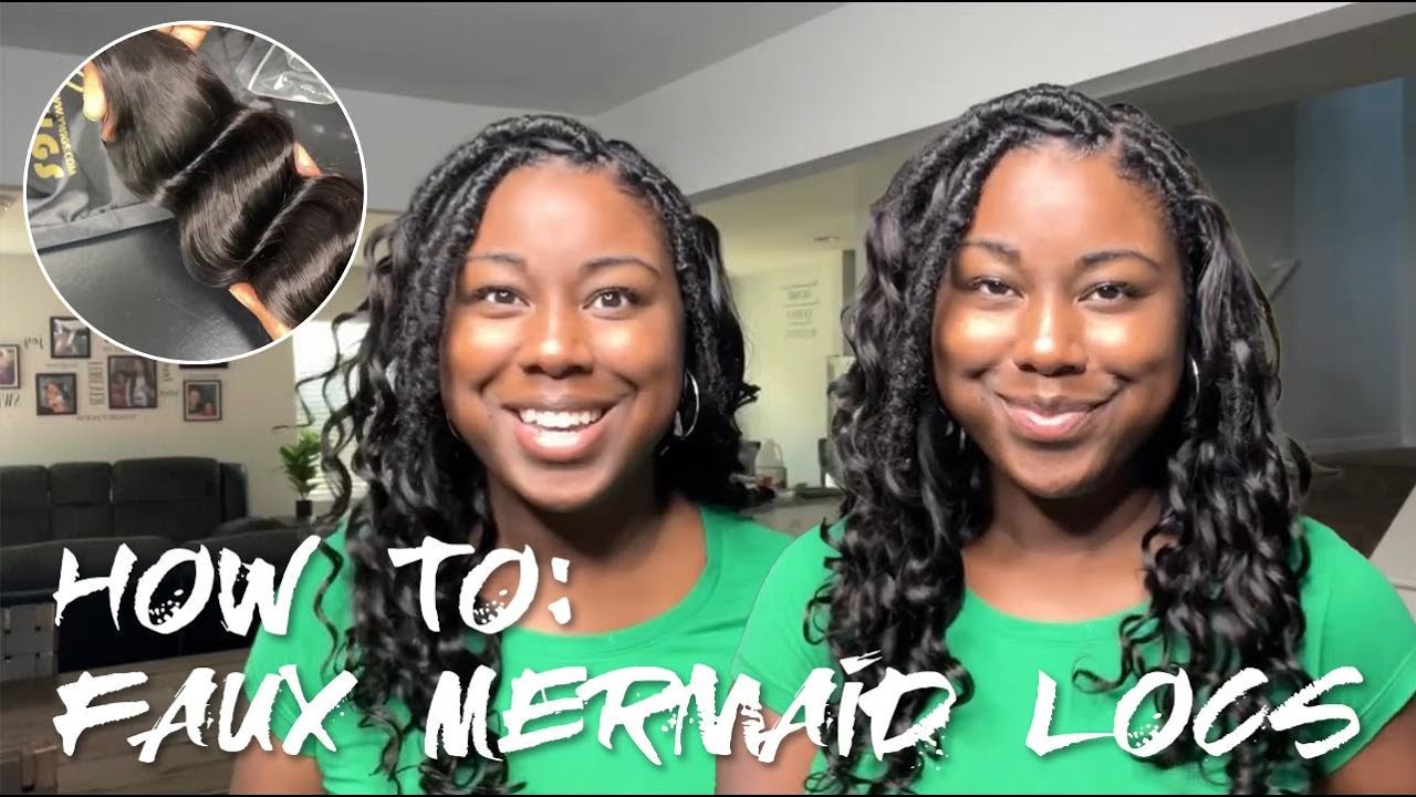 HOW TO: FAUX MERMAID LOCS – STEP-BY-STEP GUIDE ️ - YouTube
