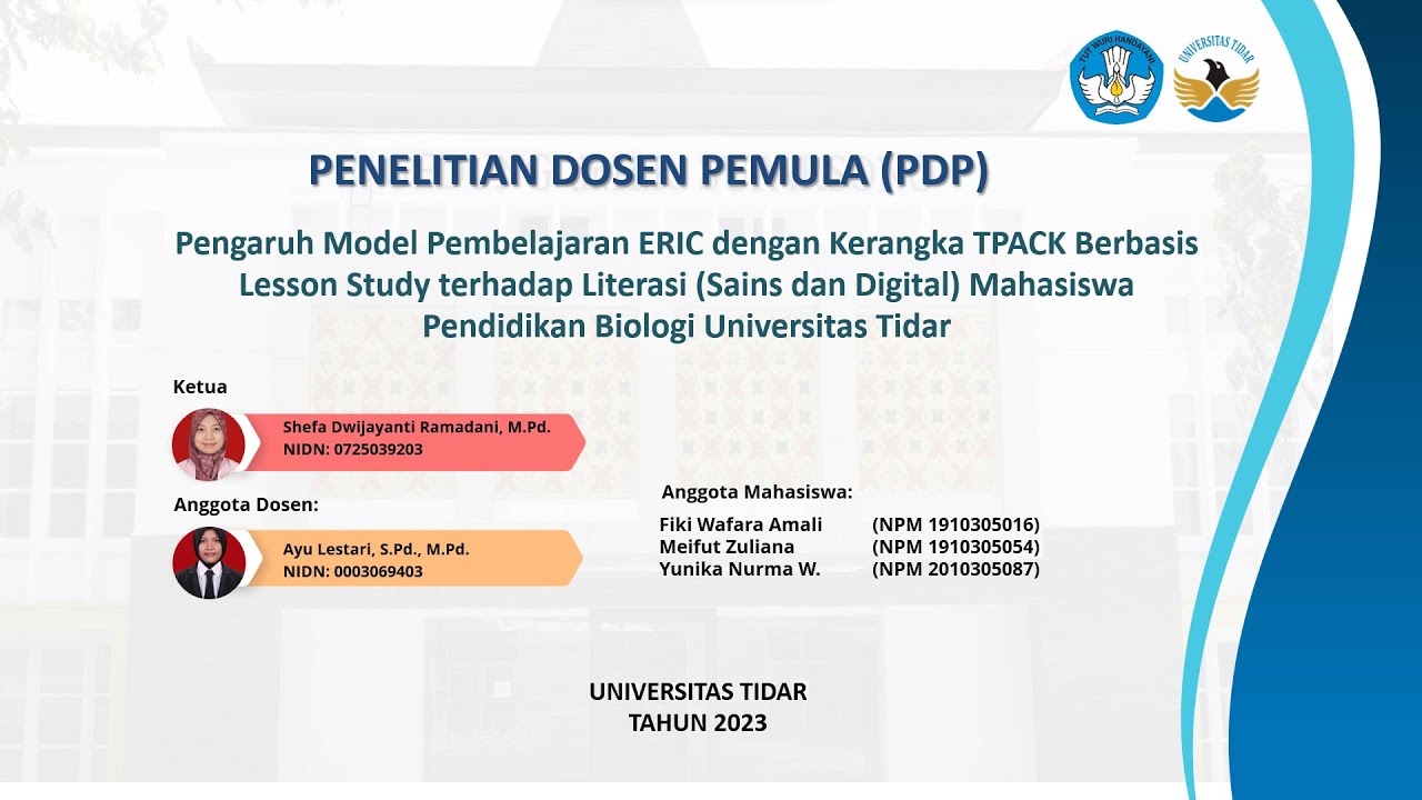 Video pelaksanaan Penelitian Dosen Pemula (PDP) - YouTube