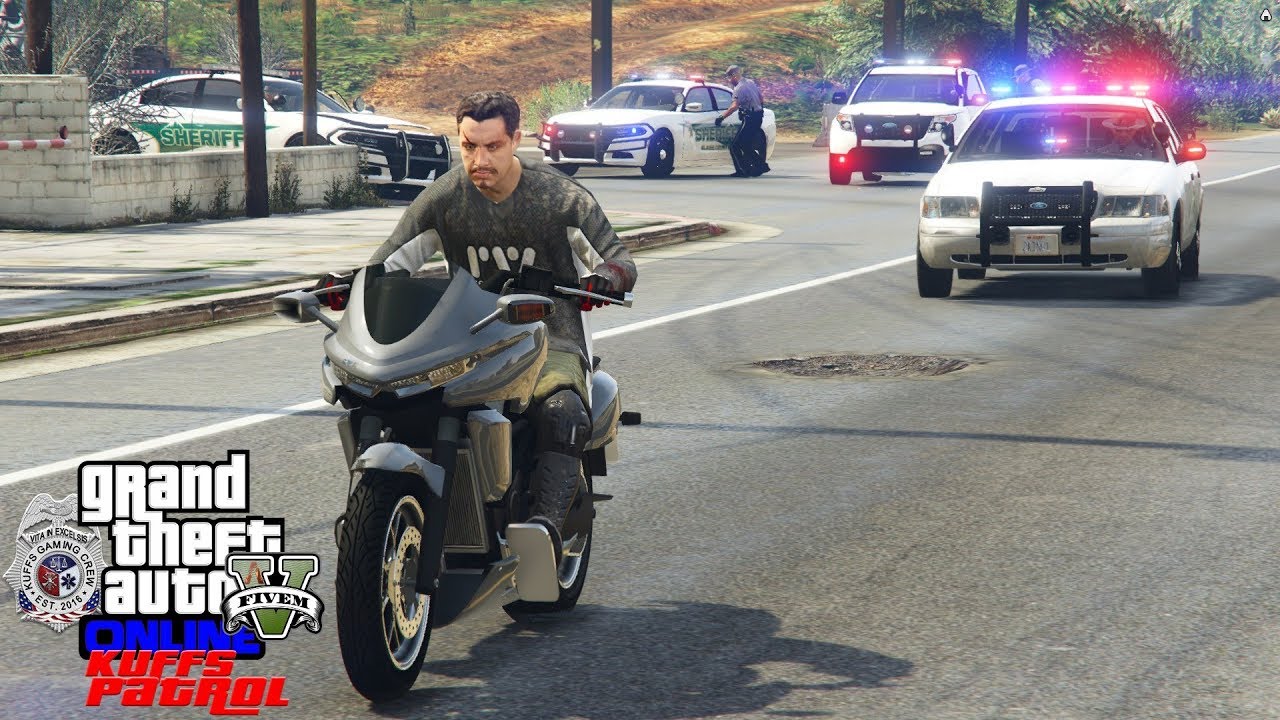 GTA 5 FiveM Police Roleplay - Motorcycle Hit & Run On A Deputy Sheriff ...