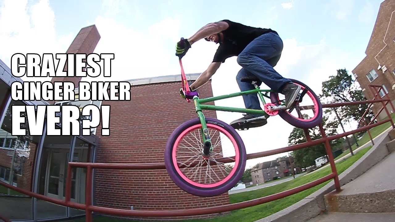 GINGER BIKER DOESN'T LET RED HAIR SLOW HIM DOWN! - YouTube