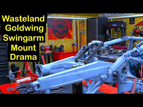 Derelict Goldwing, day 46:-  Swing Arm Fitting Drama !
