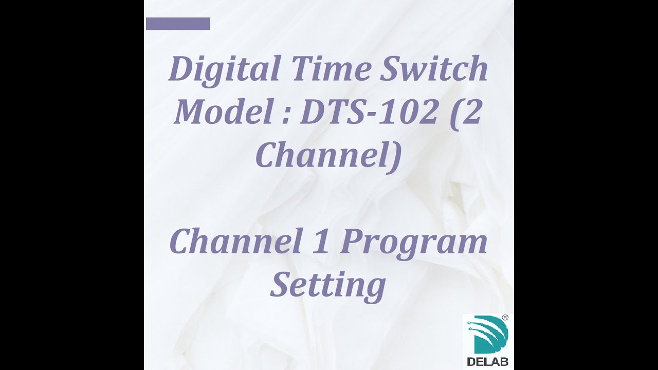 DTS-102 Digital Time Switch 2 Channel (Channel 1 Program Setting) - YouTube