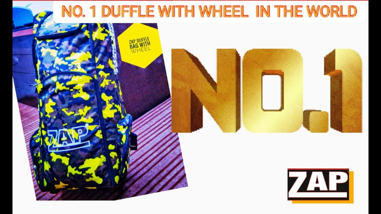 Zap Millitary Duffle Wheelie Kit Bag(World’s No 1 Kit Bag) (Cricket Kit ...