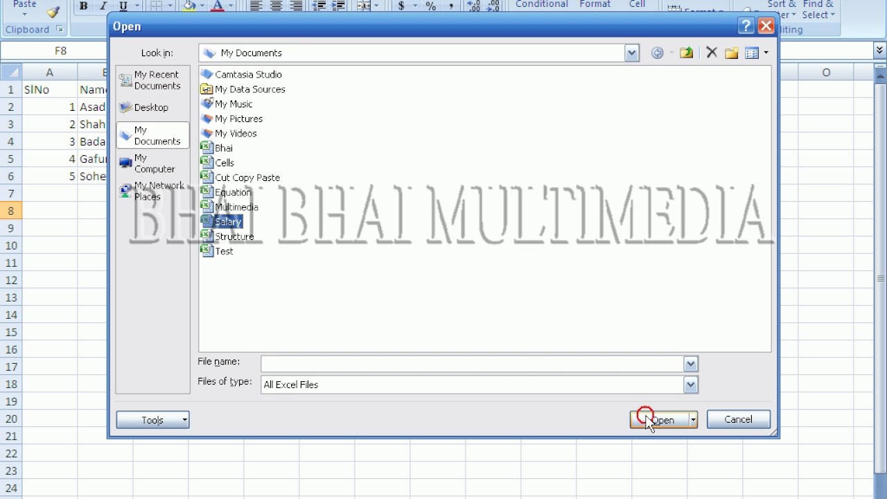 Microsoft Excel 2007-Office Button=6:Save As - YouTube
