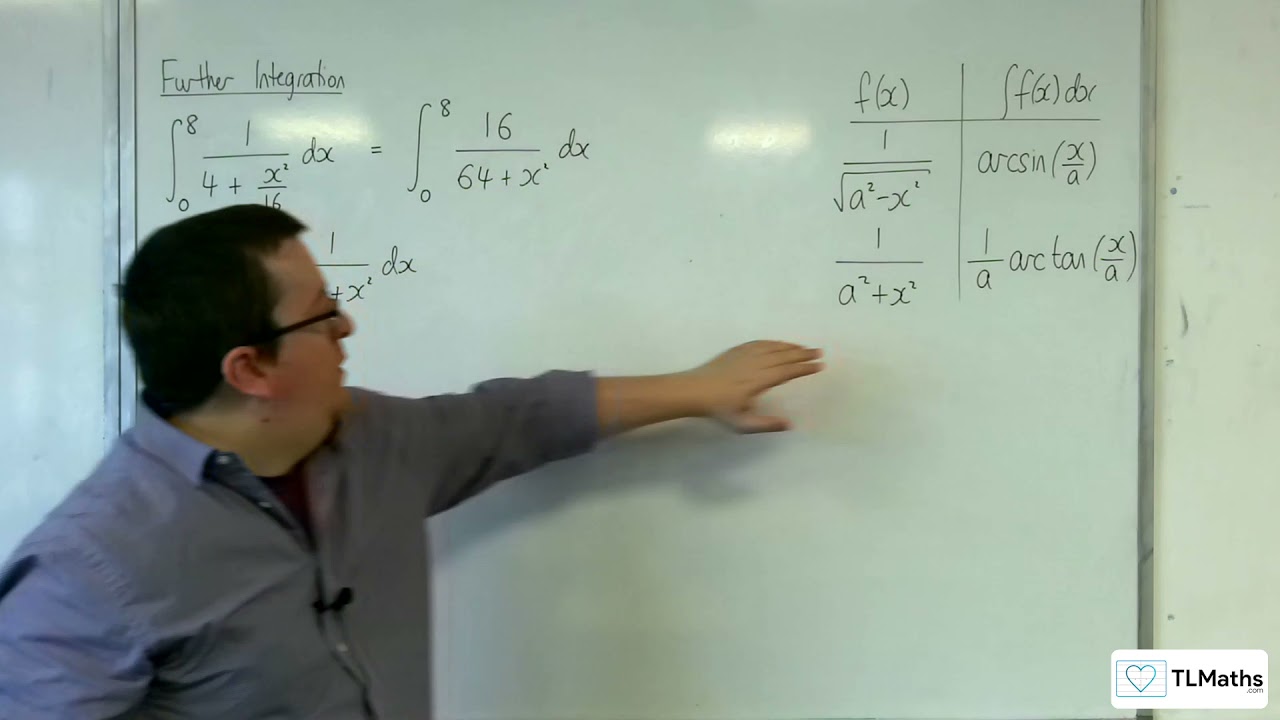 A-Level Further Maths E6-06 Further Integration: Definite Integral ...