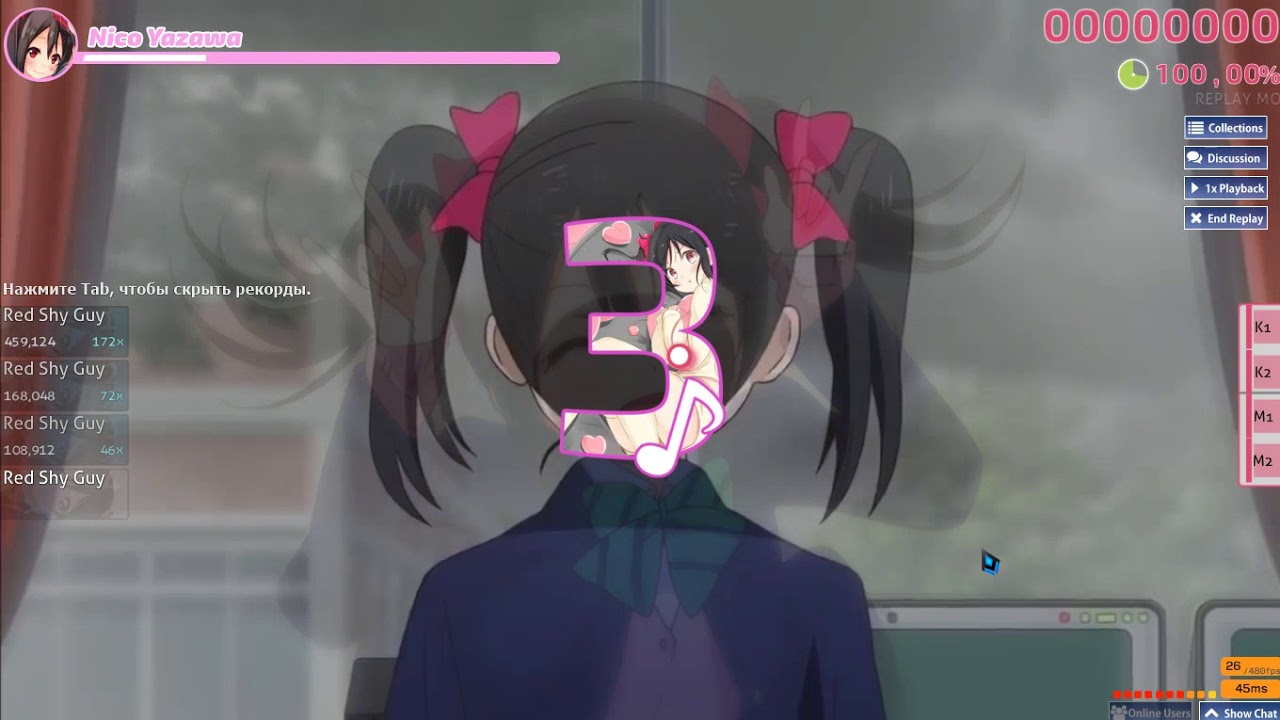 Osu! Nico nico nii (Hard)(Rank B) with Nico skin! :3 - YouTube