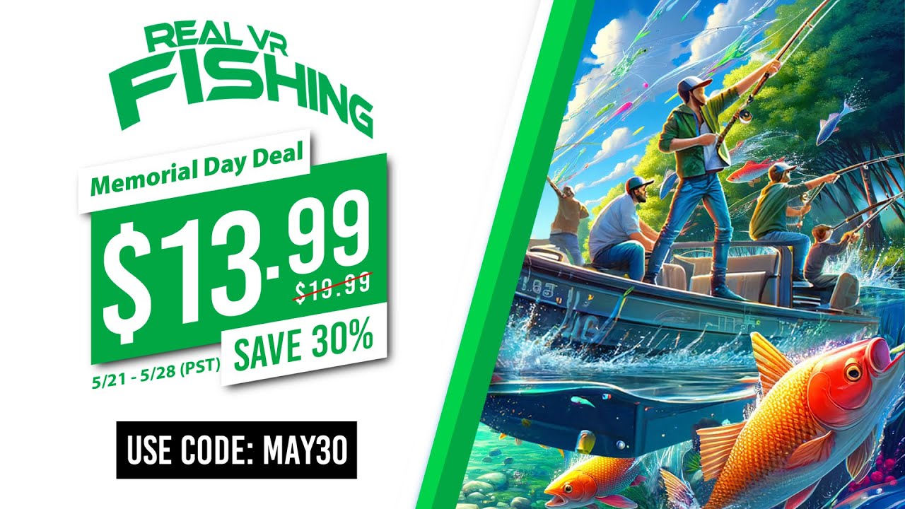 Real VR Fishing | Memorial Day Deal: 30% off! | Meta Quest 3 + Meta ...