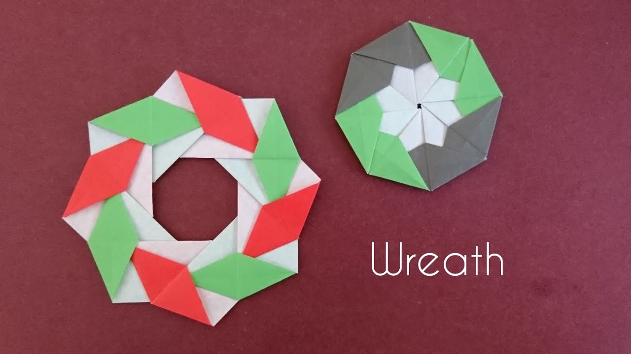 Origami Wreath/ Modular Octagon 折纸八方环 - YouTube