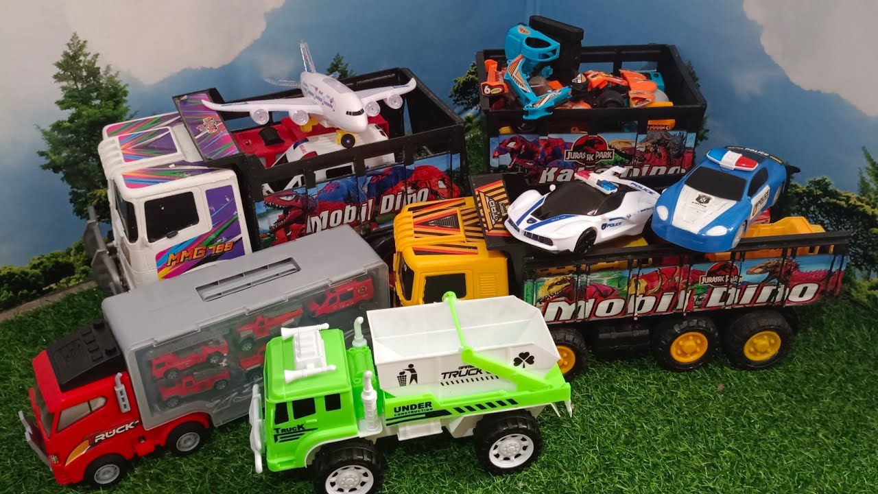 Mobil Dino - Mobil Truk Tronton Gandeng Muat Mobil Mobilan dan ...