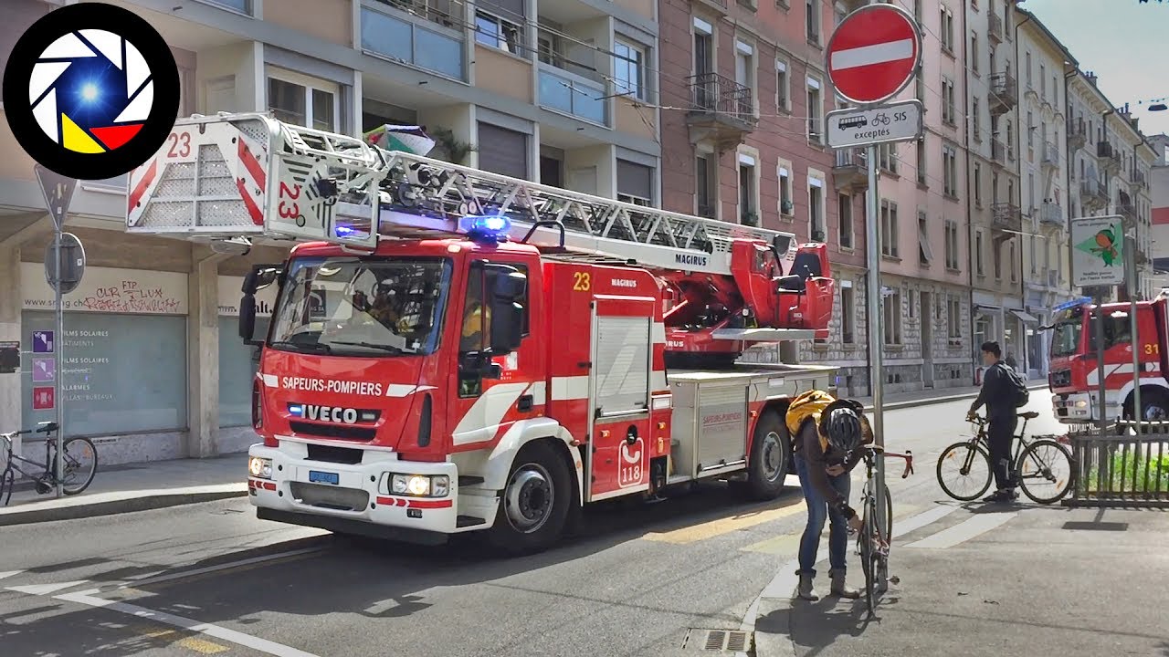 Départ Intervention Pompiers Genève // Geneva Fire Department ...