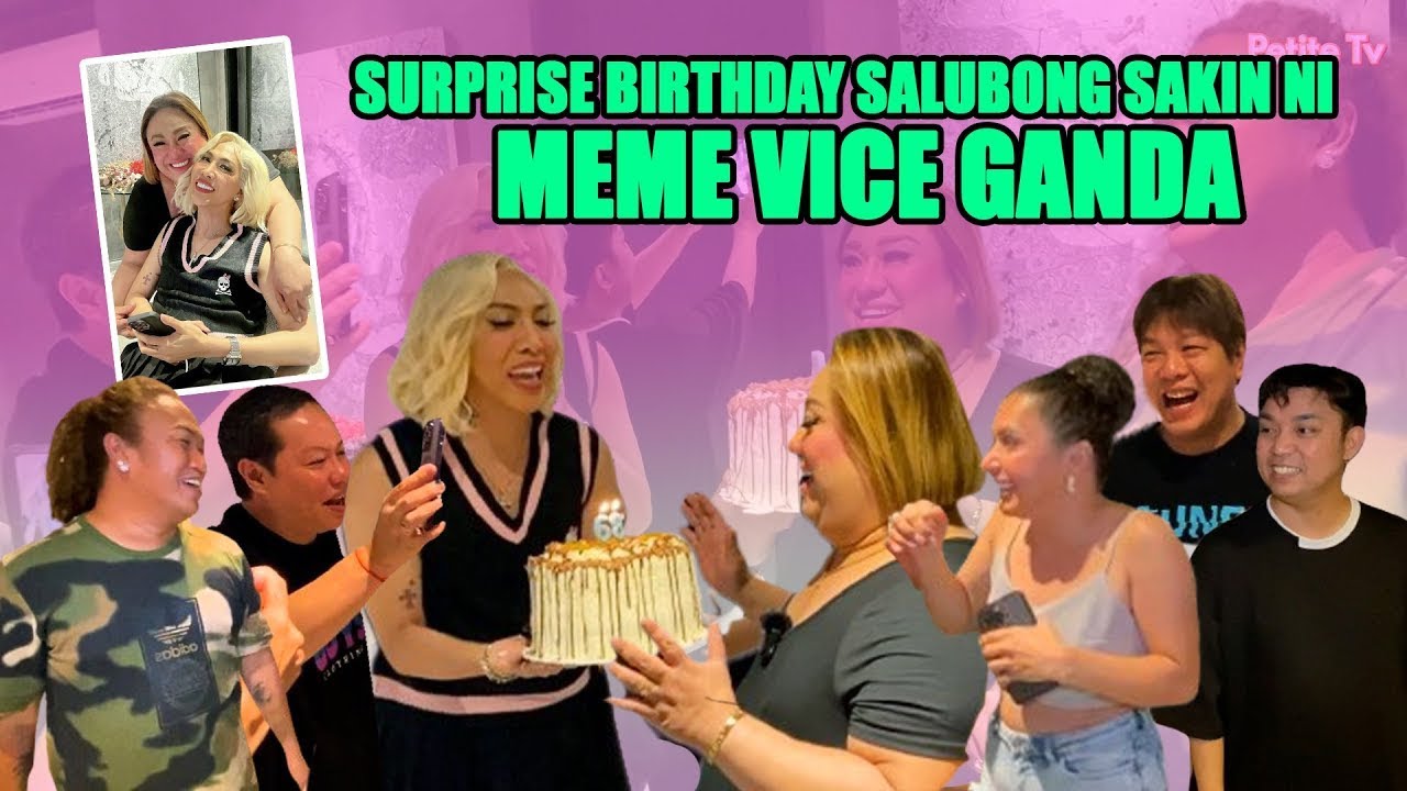 SURPRISE BIRTHDAY SALUBONG SAKIN NI MEME VICE | PETITE TV - YouTube