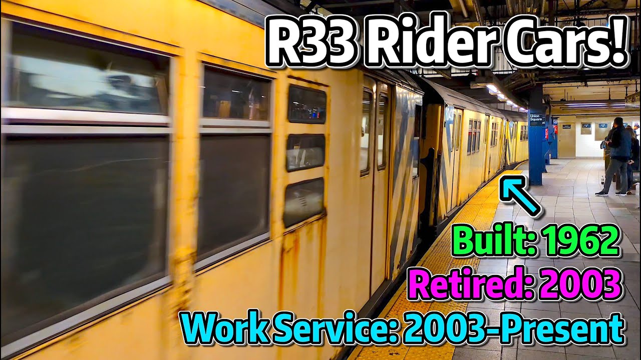 ⁴ᴷ⁶⁰ R33 Rider Cars being Transferred through the Subway System - YouTube
