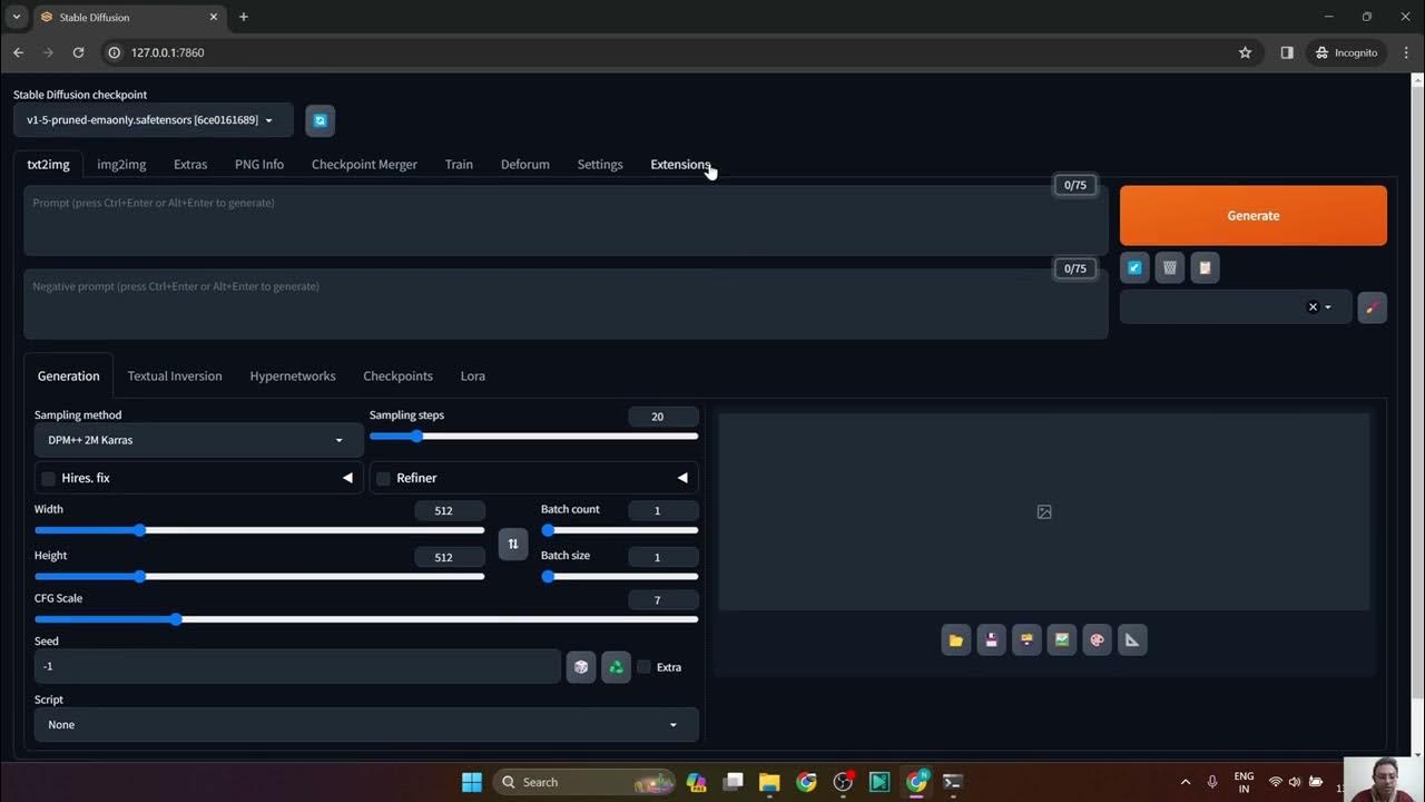 Installing extensions for Automatic1111 Stable diffusion [Deforum ...