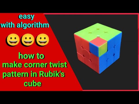 2 sided corner twist pattern in Rubik's cube||with algorithm