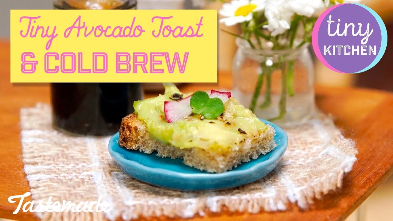 Tiny Avocado Toast & Cold Brew Coffee I Tiny Kitchen - YouTube