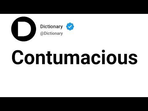 Contumacious Meaning In English - YouTube