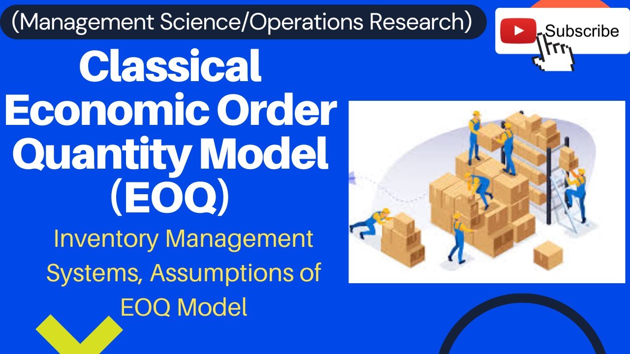 Classical Economic Order Quantity (EOQ) Model of Inventory Management ...