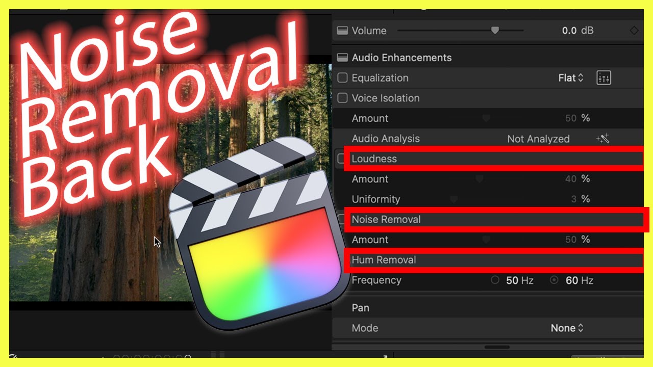 Final Cut Pro Noise Removal Feature Missing Fix - Loudness & Hum ...
