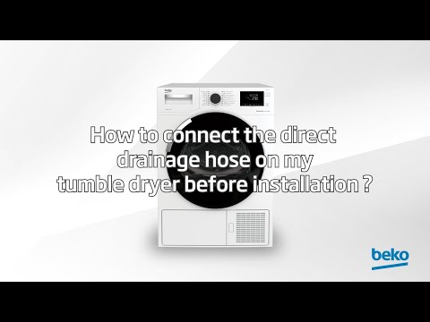 How to connect the direct drainage hose on my tumble dryer before installation? | by Beko