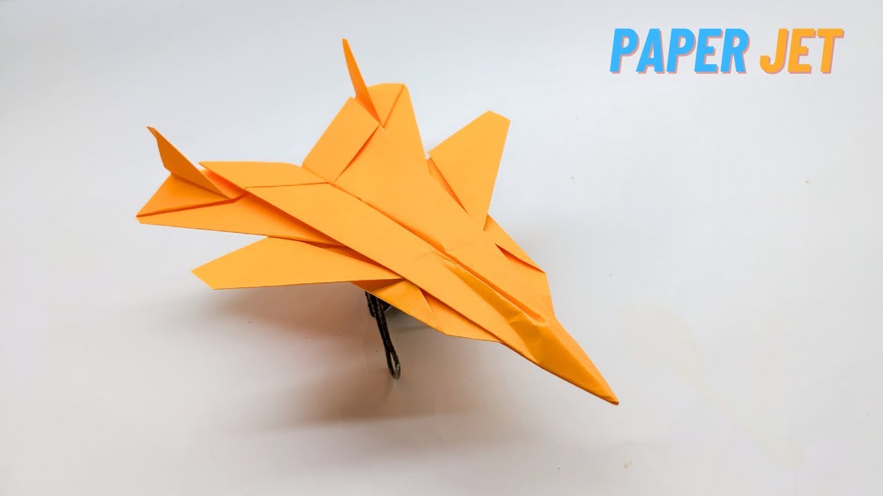 BEST ORIGAMI PAPER JET - How to make a paper airplane model - YouTube