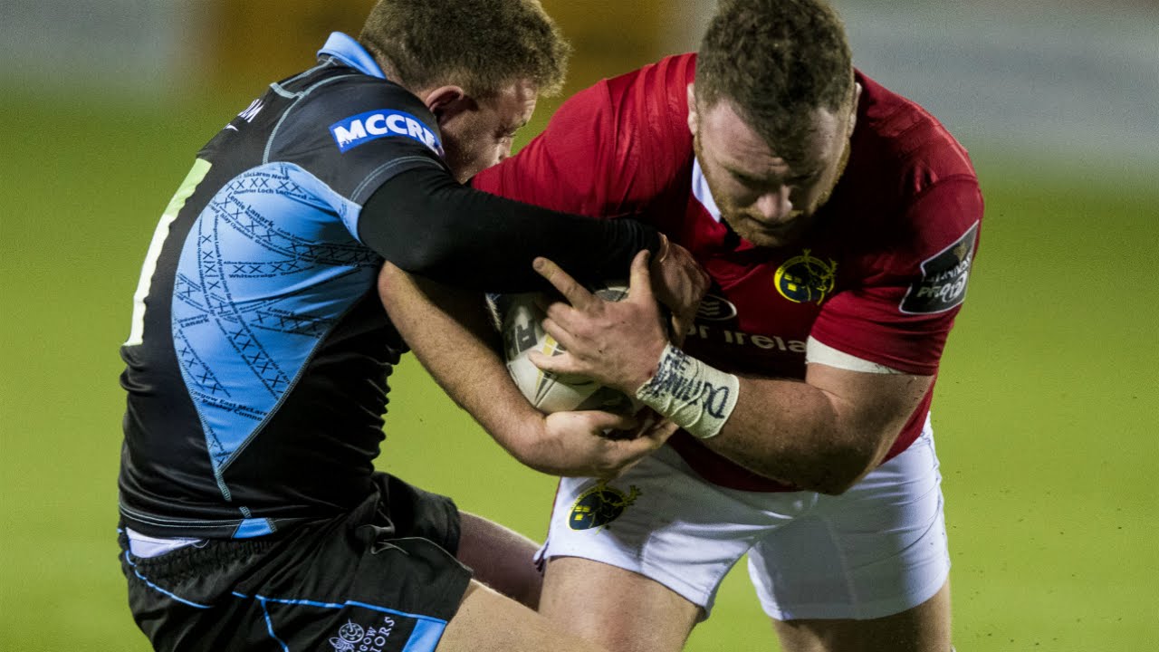 Glasgow's Glenn Bryce scores late winning try v Munster - YouTube