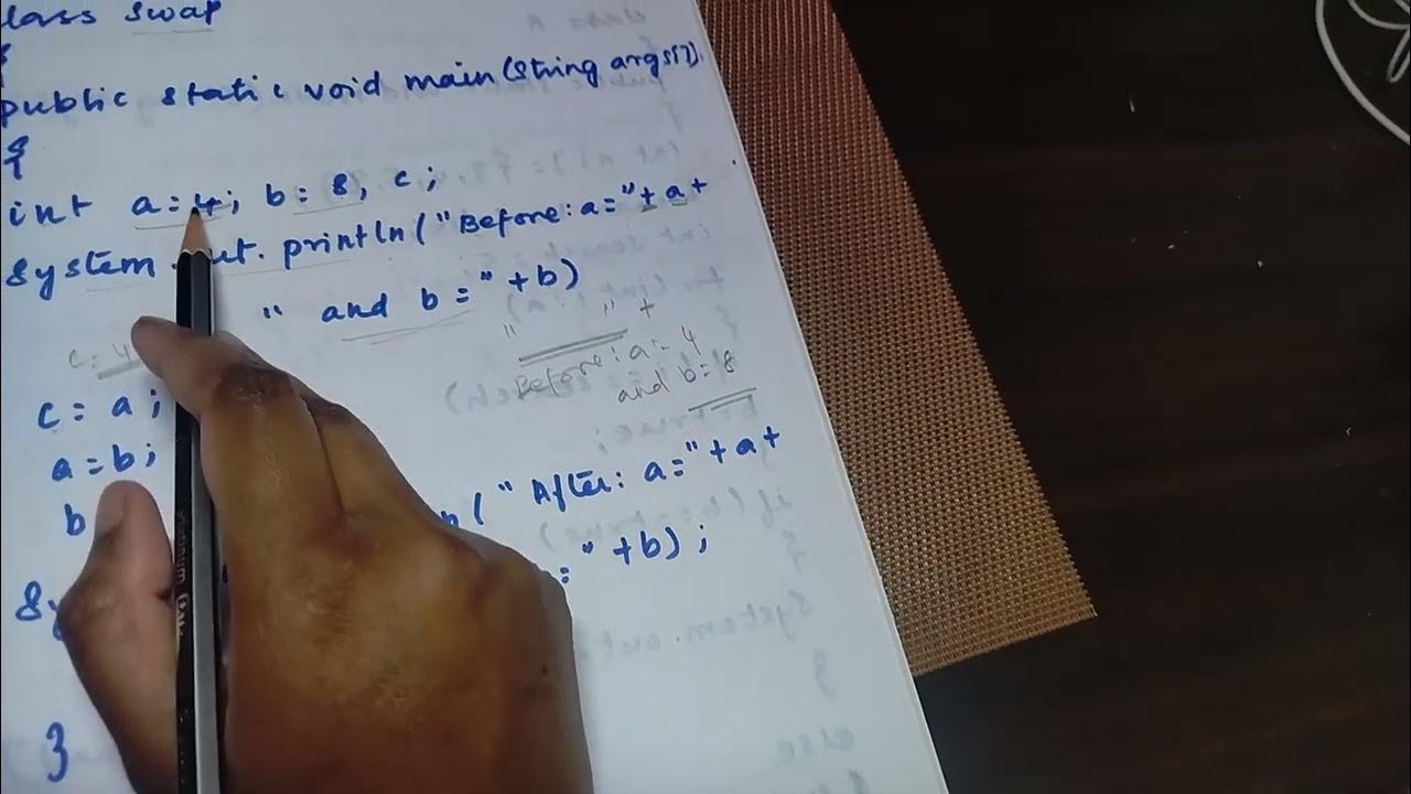 Java program to Swap two numbers using third variable In Tamil| Java basics| Java for beginners ...