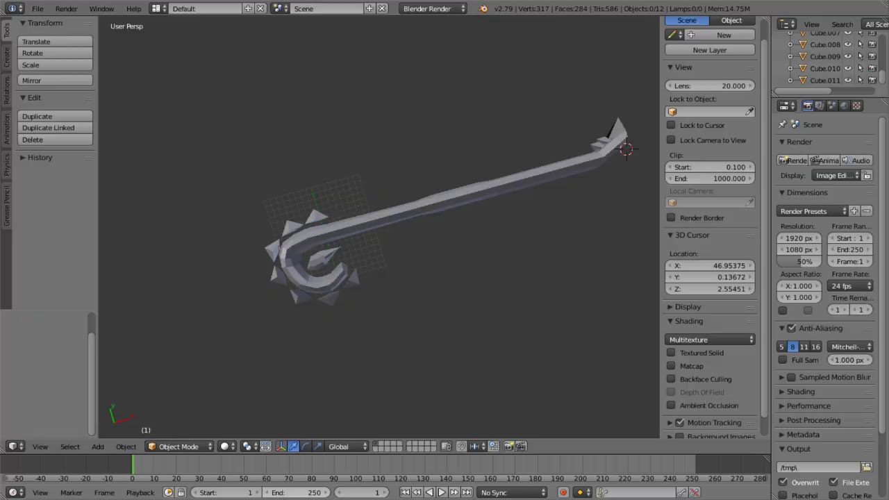 Building a Staff in Blender. (Using Two Mouses) - YouTube