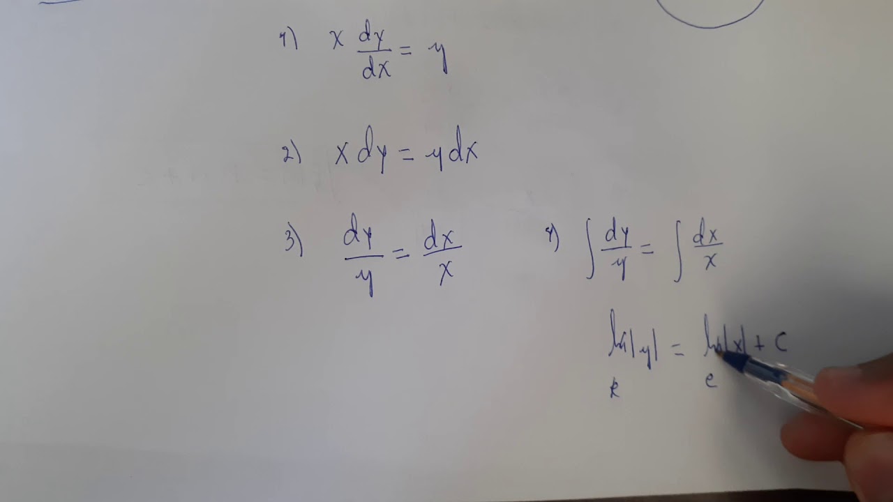 Variable Separable Ejemplo 1 Youtube 3809