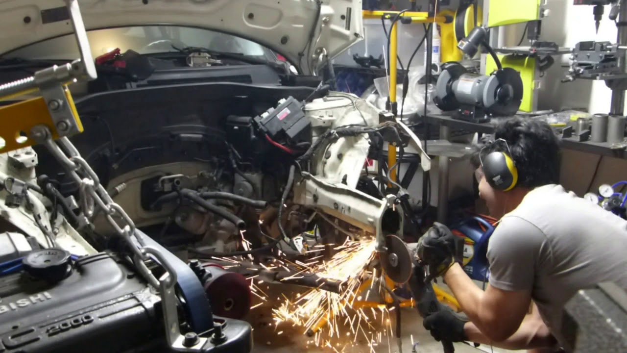 Modding the Frame to fit a 4g63 - AWD Mini Cooper Ep. 10 - YouTube